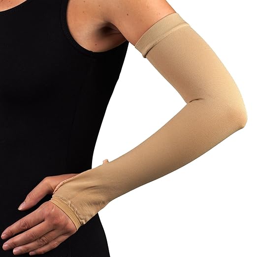 Amazon.com: Compression Arm Sleeve with Gauntlet, Lymphedema Post-Op ...