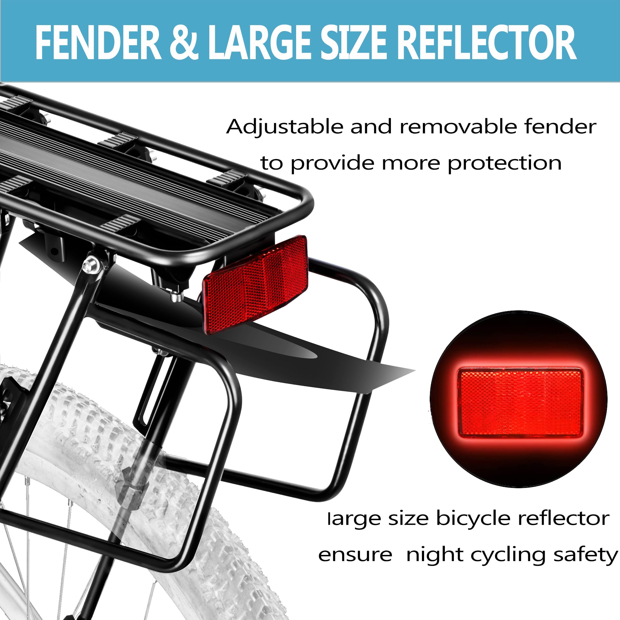 Mua Rear Bike Rack,310 LB Capacity Solid Bearings Bike Cargo Rack w ...