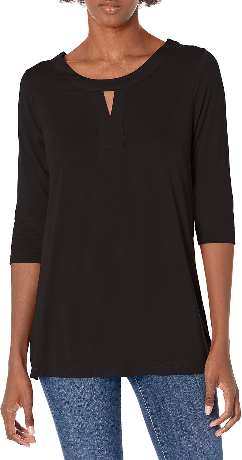 Hanes Women's Lightweight Keyhole Tunic Shirt : Amazon.co.uk: Clothing