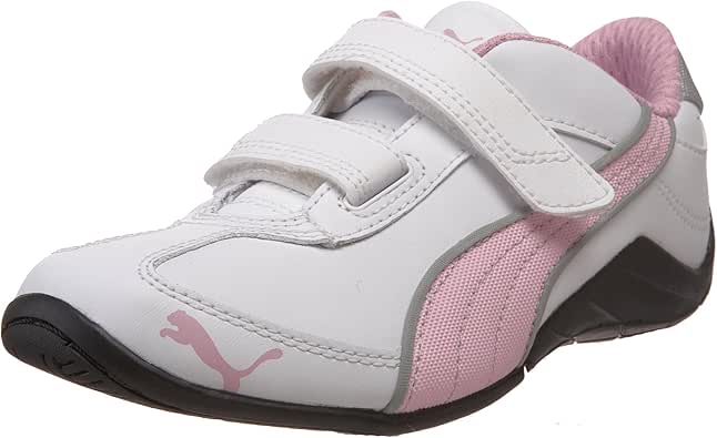 Amazon.com | PUMA Kids' Millennius Ballistic V Sneaker, White/Pink Lady ...