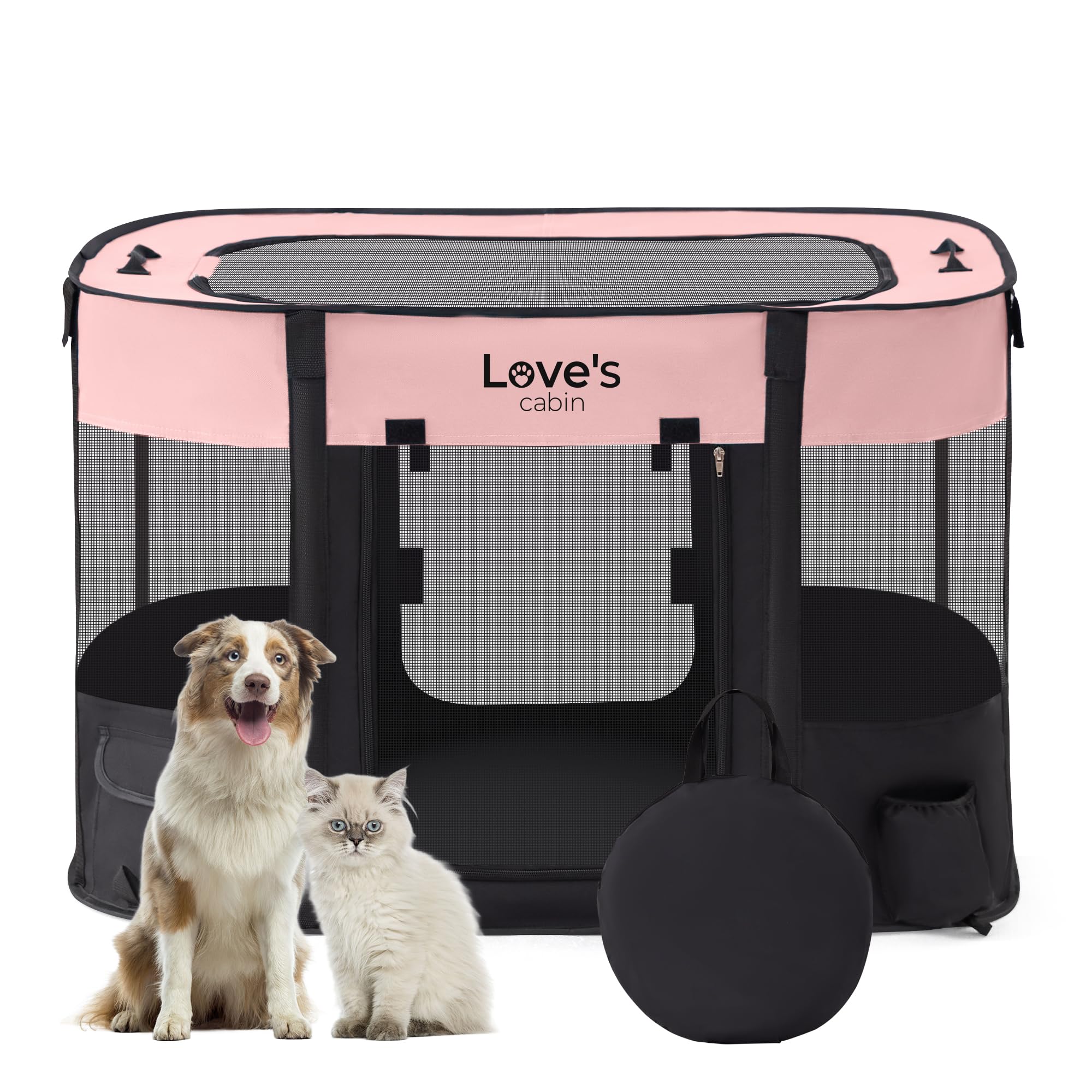 Love's cabin Pet Puppy Dog Playpen, Large Dog Tent Crates Cage Indoor ...