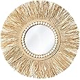 Amazon.com: SWTHONY 20 Inch Round Hanging Farmhouse Wall Mirror, Woven ...