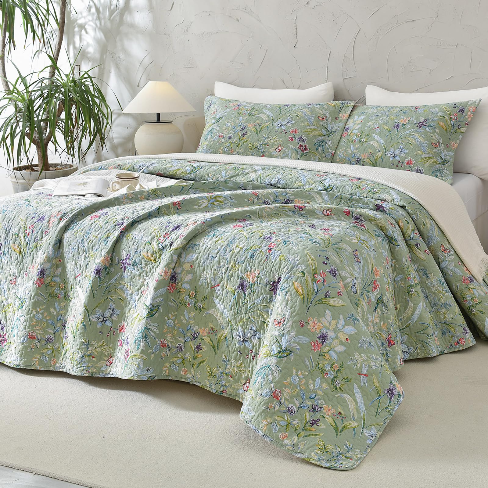 Lady Ann Oversized Cal King Bedspreads 120x120 for Extra Bed, Green ...