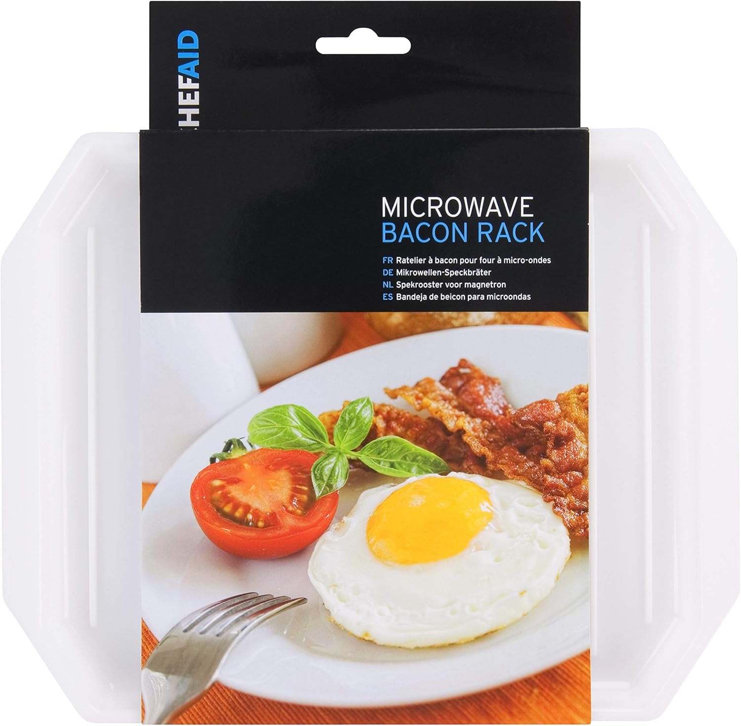 Chef Aid Microwave Bacon Rack, Measures 24.5 x 25 x 2.3 cm – BigaMart