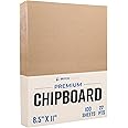 Bryco Goods 8.5" x 11" Chipboard Sheets - Pack of 100 22 Point ...
