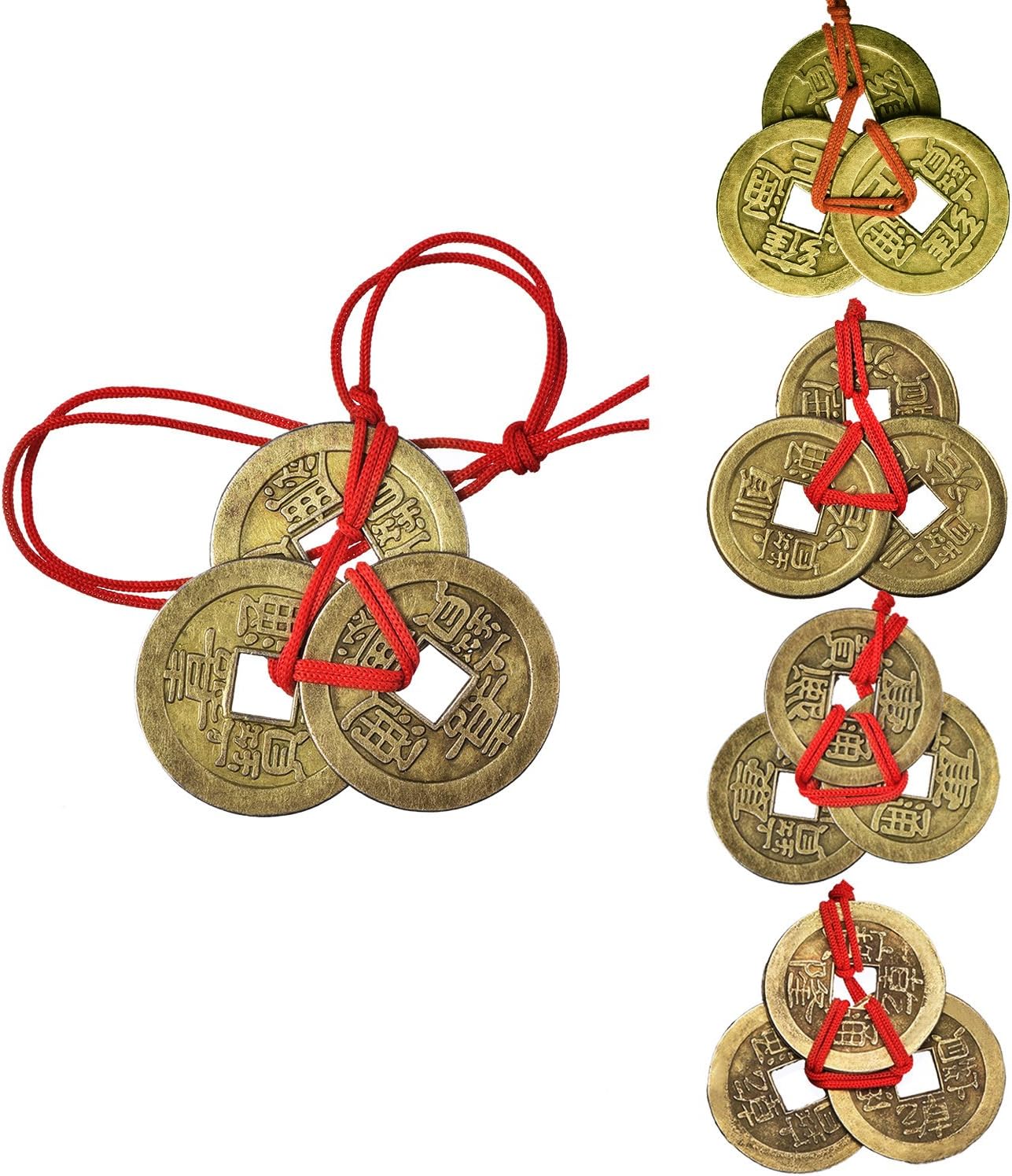 Pangda 5 Sets Chinese Coins Fortune Coin Feng Shui Coins Lucky Coins I ...