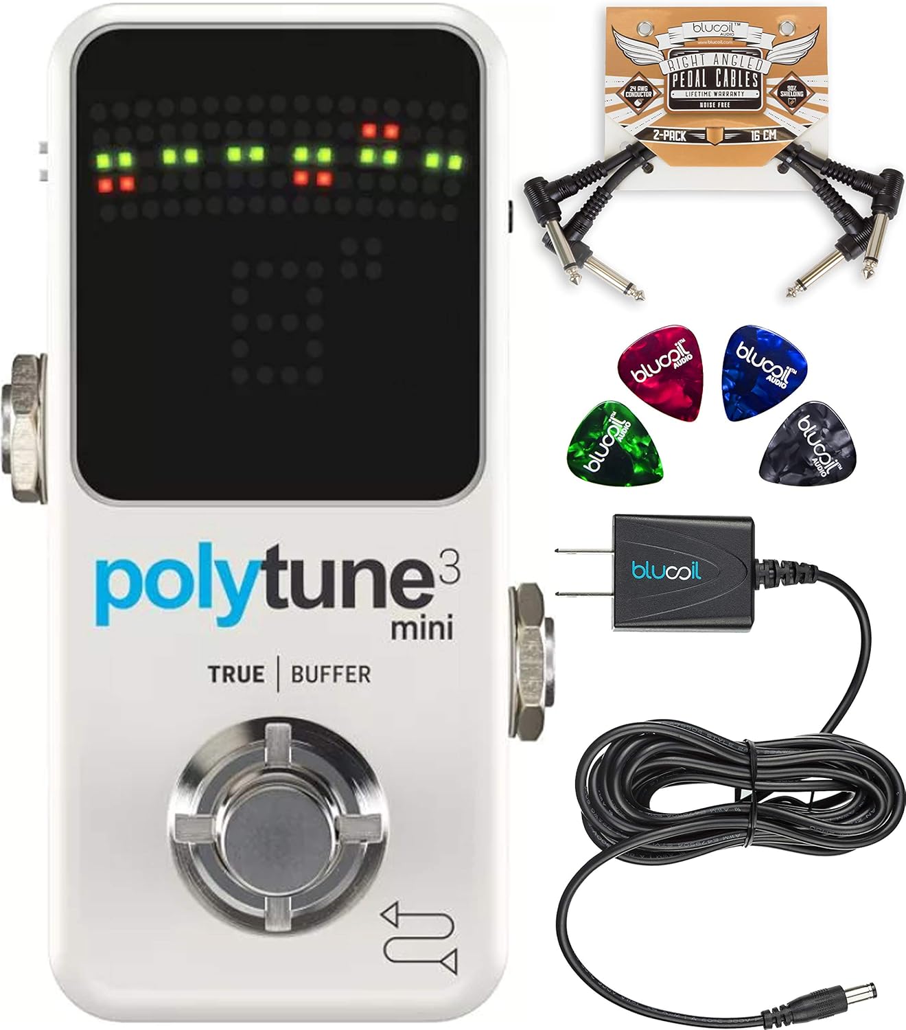 Amazon.com: TC Electronic PolyTune 3 Mini Polyphonic Tuner Pedal with BonaFide Buffer Bundle ...