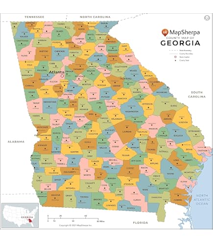 Map Of Georgia State Map Of Usa