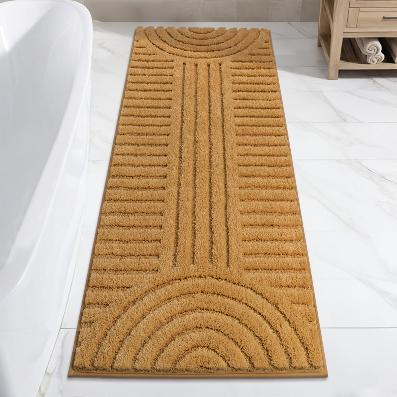 SHACOS Super Soft Bathroom Runner Rugs 24"x60" Non Slip Boho Bathroom ...