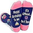 Amazon.com: The Flair Shoppe 13th Birthday Socks - Teen Girls Fun ...