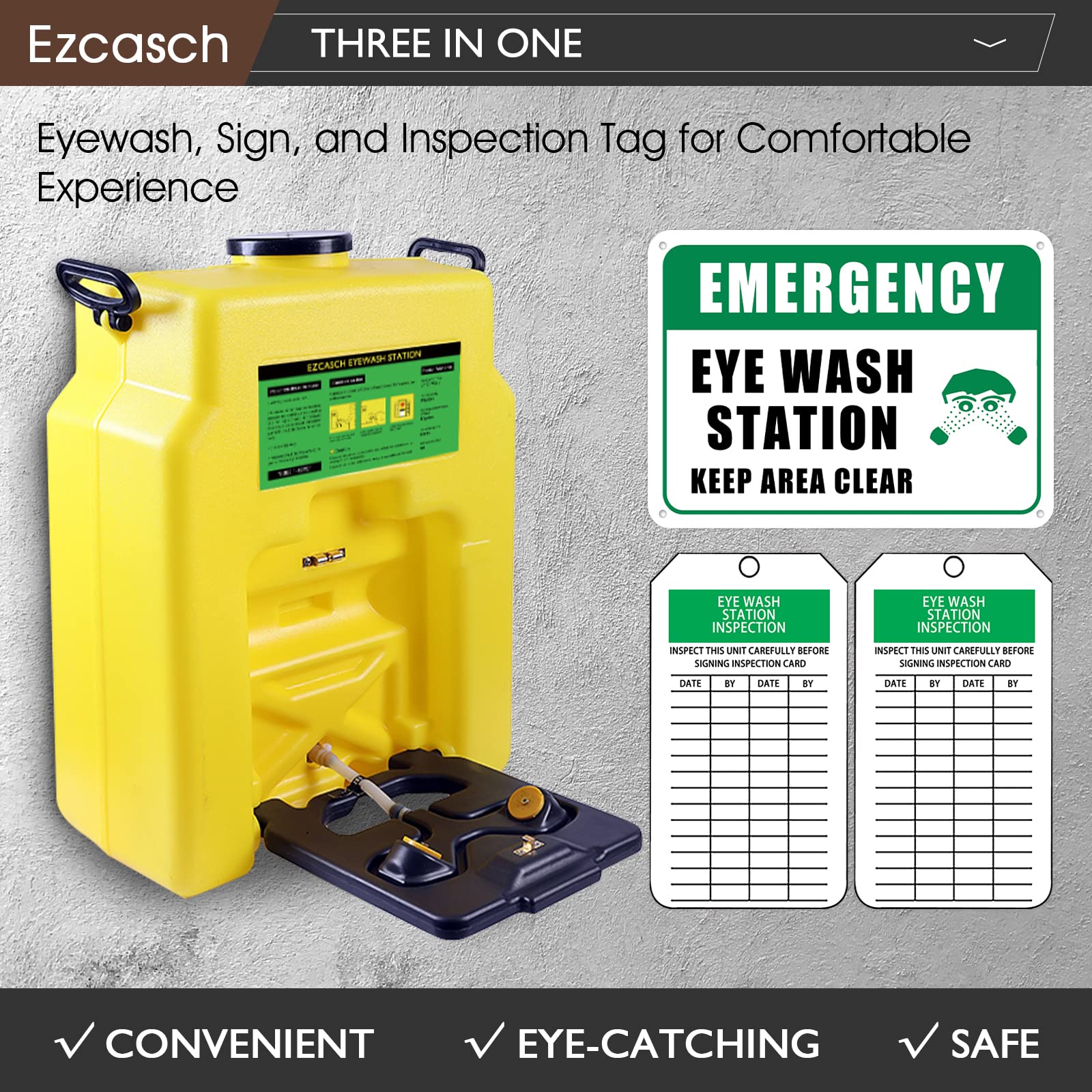 Mua Ezcasch Portable Eyewash Station 14-Gallon OSHA Approved with One ...