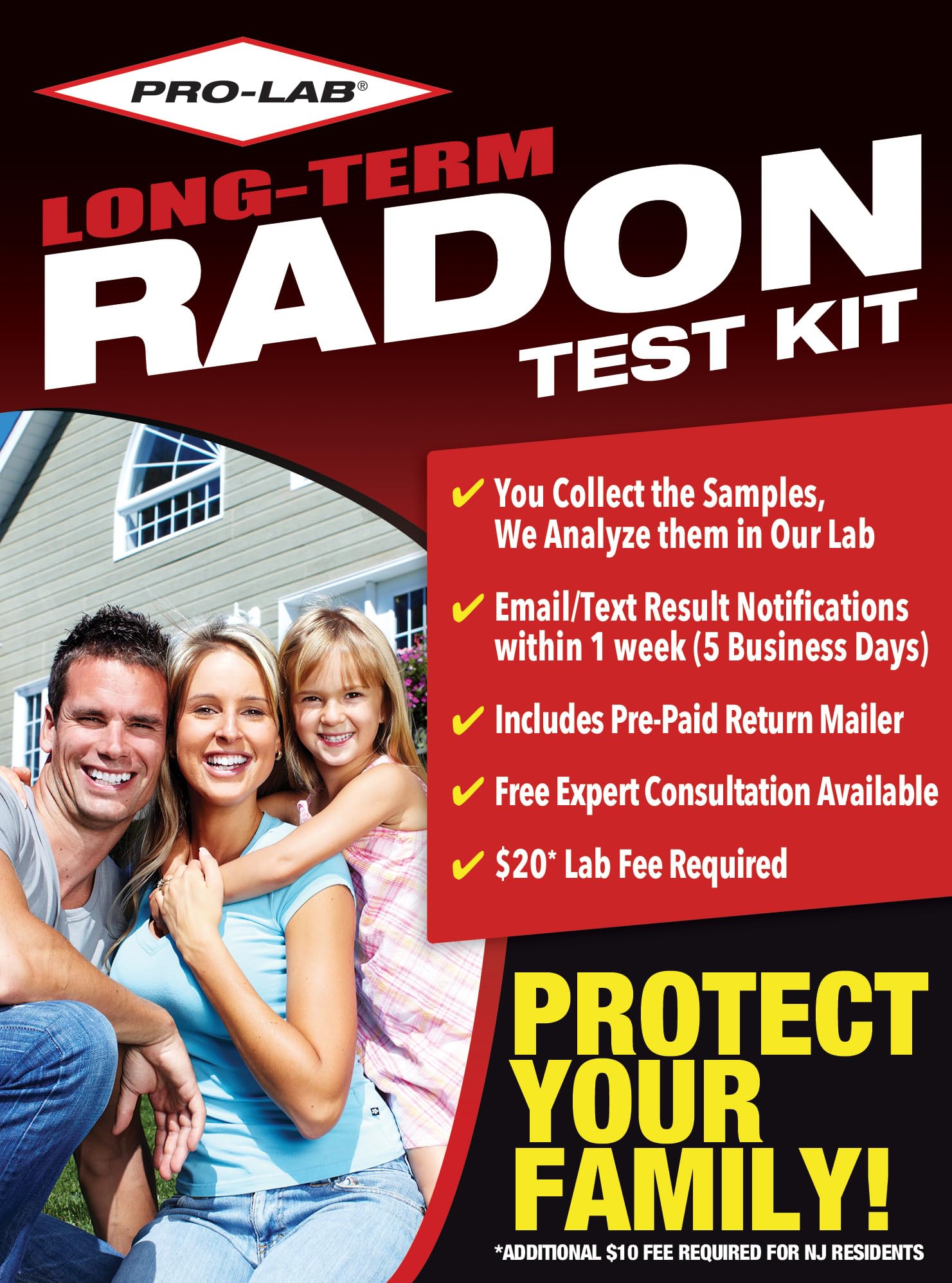 Mua PRO-LAB Long-Term Radon Test Kit for Home - EPA Approved with ...