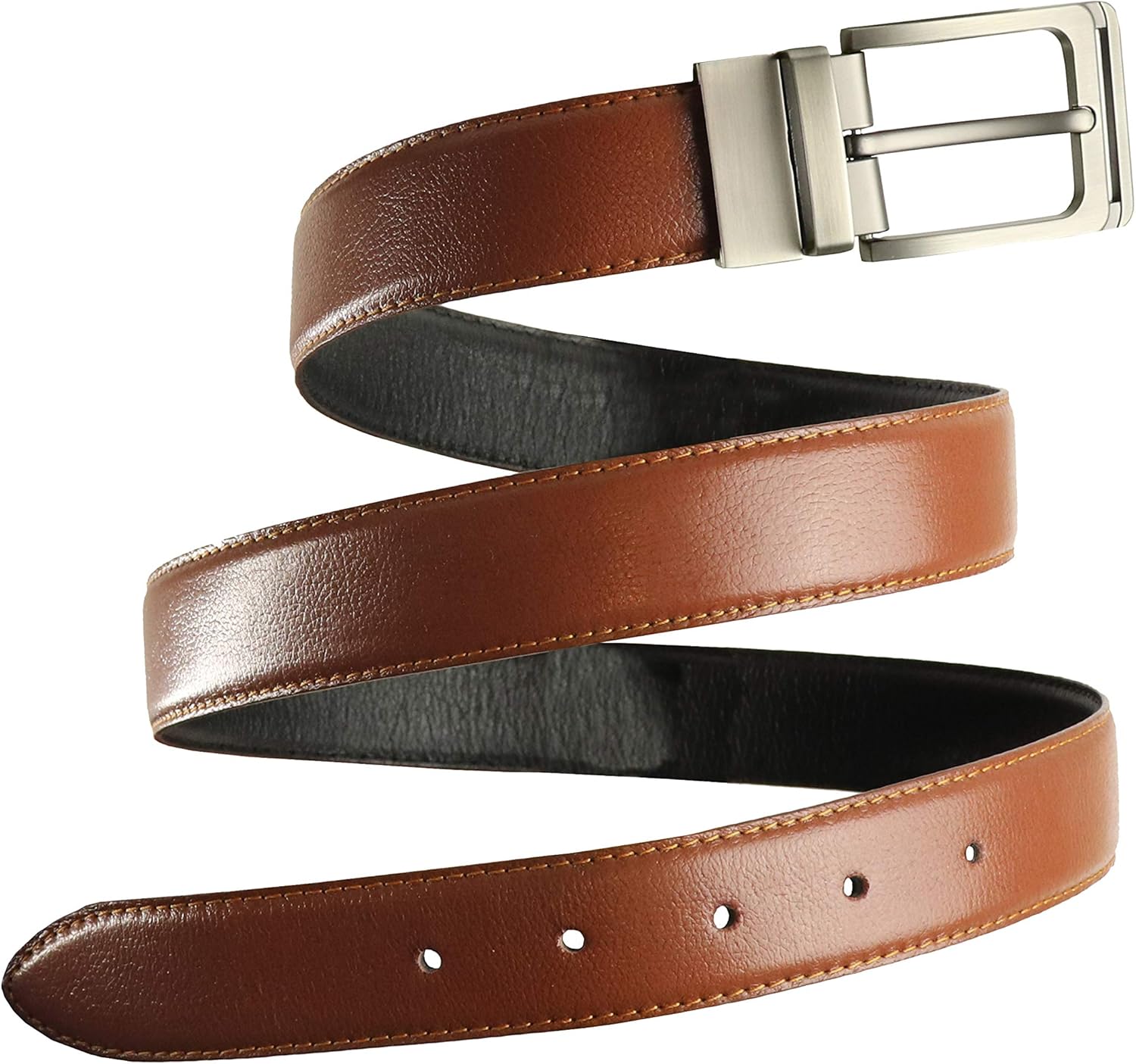 Pelle Toro Reversible Mens Belt Leather, Rotating 2-Sided Belt for Men ...