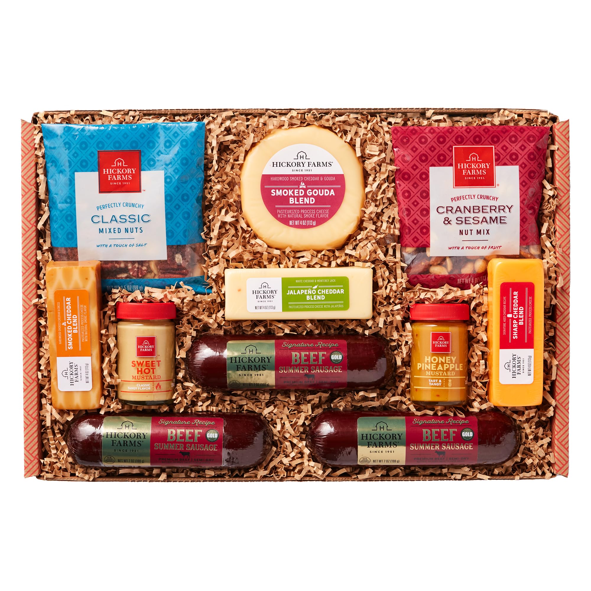 Hickory Farms Signature Beef Meat and Cheese Gift Basket (Large) - Food ...