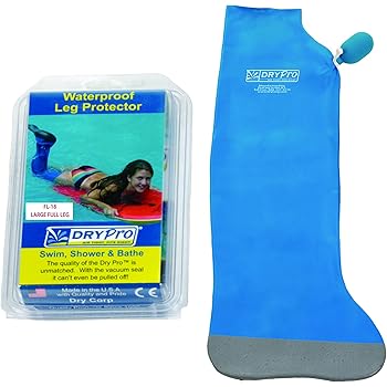 Amazon.com: DryPro Waterproof Vacuum Sealed Full Leg Cast Cover, Large ...