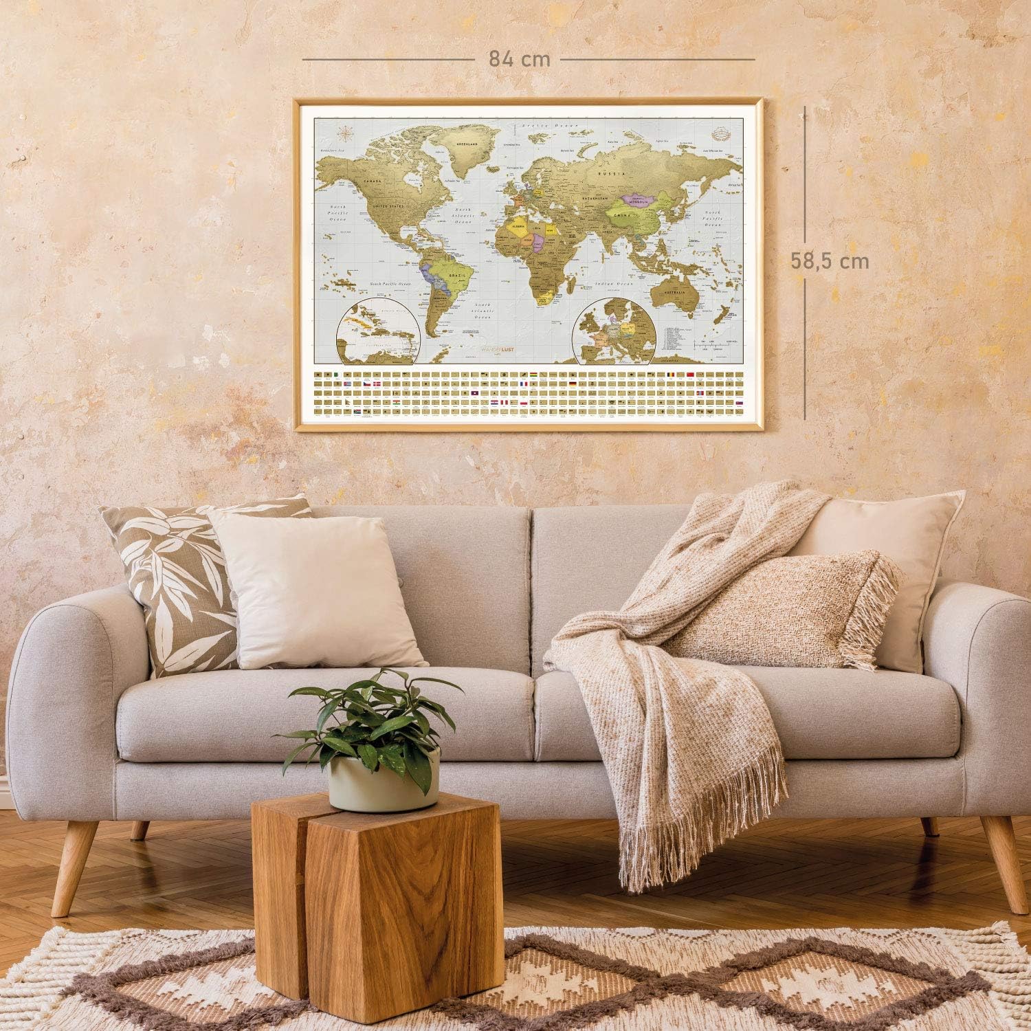 XL Scratch Off Map of the World – Deluxe Extra Large Scratch-Off ...