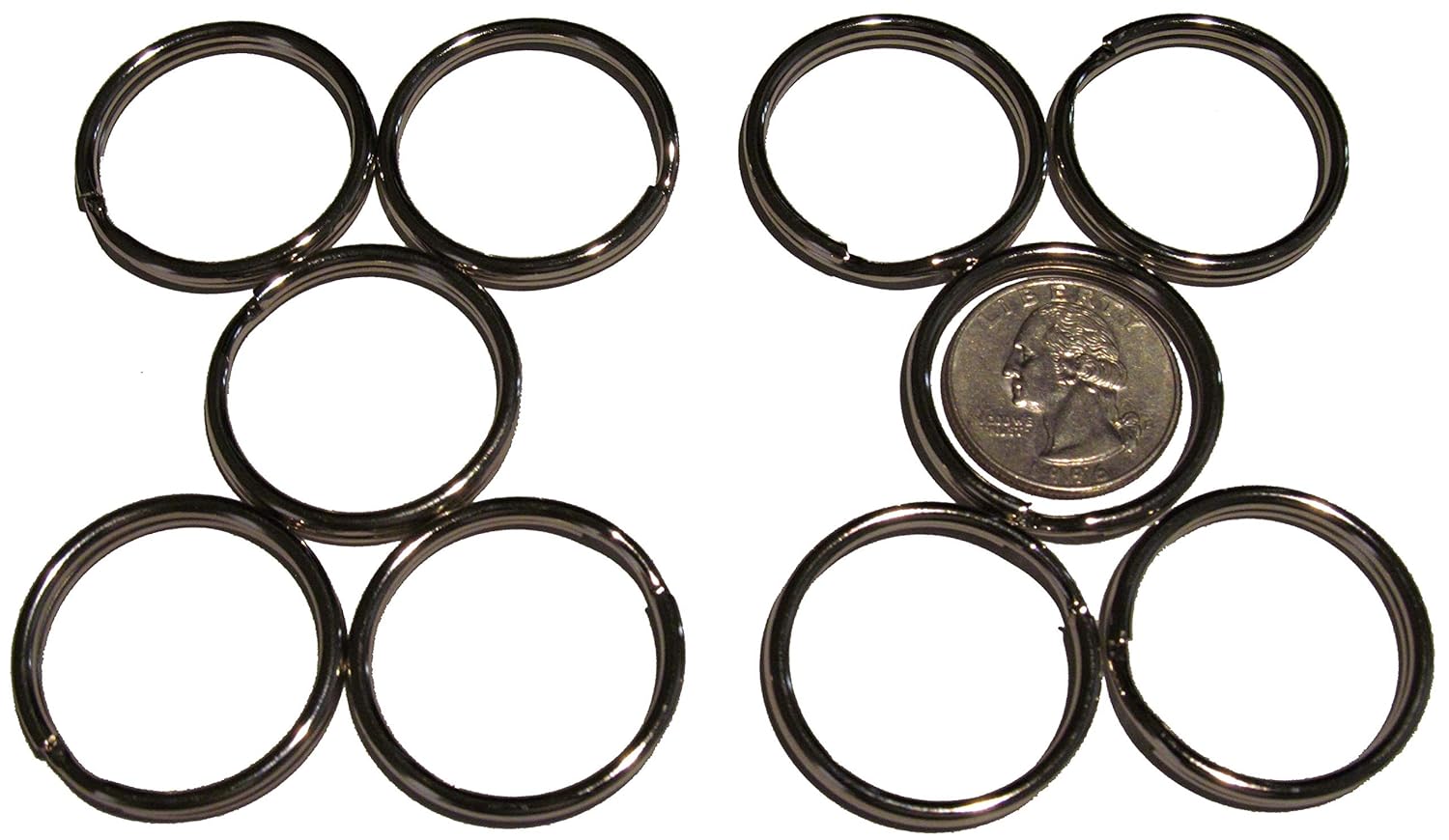 Amazon.com : 1.125" - 1 1/8" Heavy Duty Split Key Ring, Nickel Plated ...