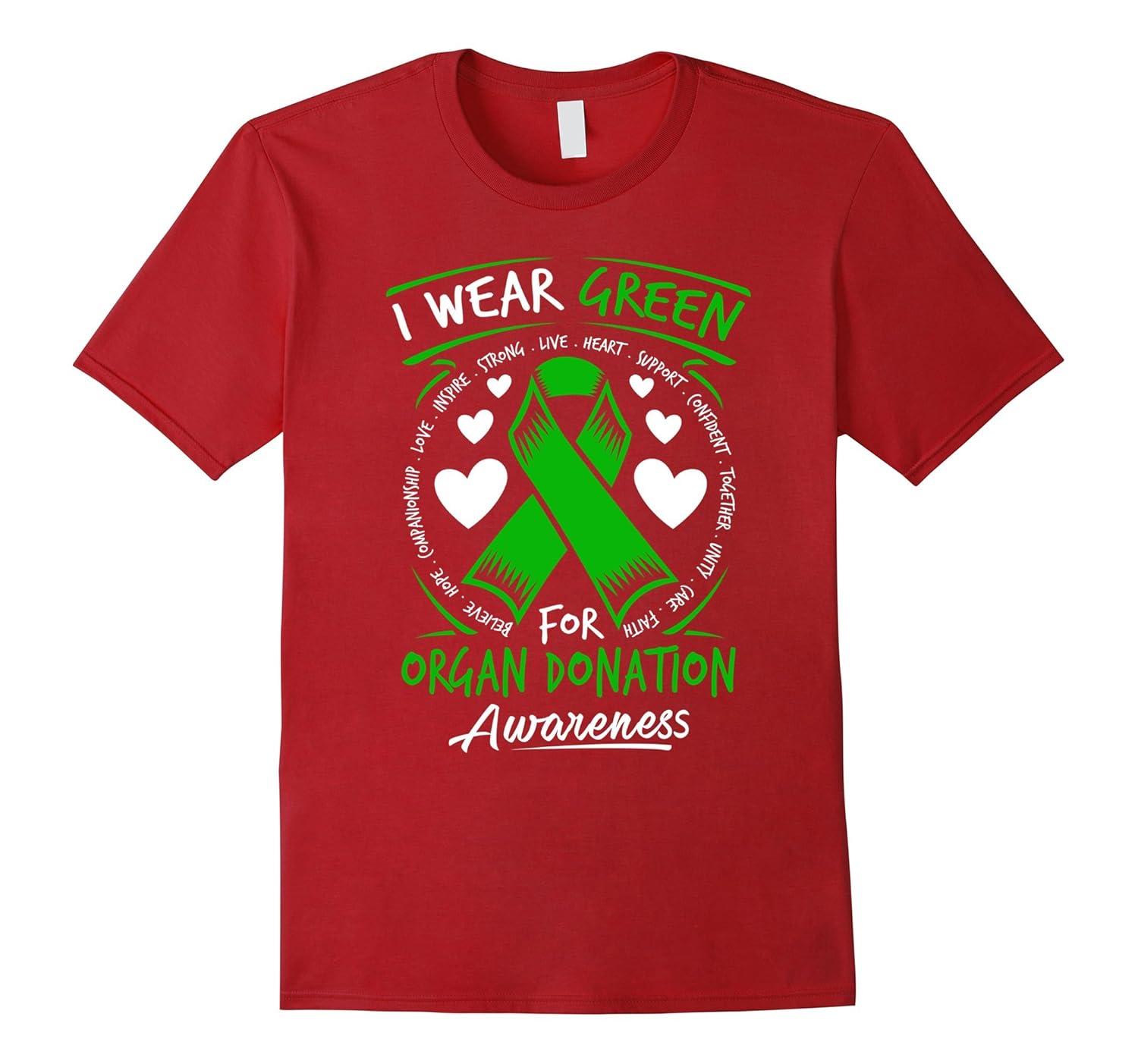 I Wear Green For Organ Donation Awareness T Shirt-Art – Artvinatee