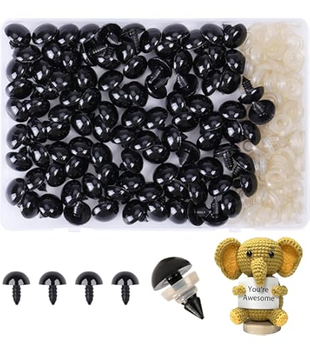 Black Plastic Doll Eyes XGNG 150PCS Black Plastic Safety Eyes - 2mm 3mm ...