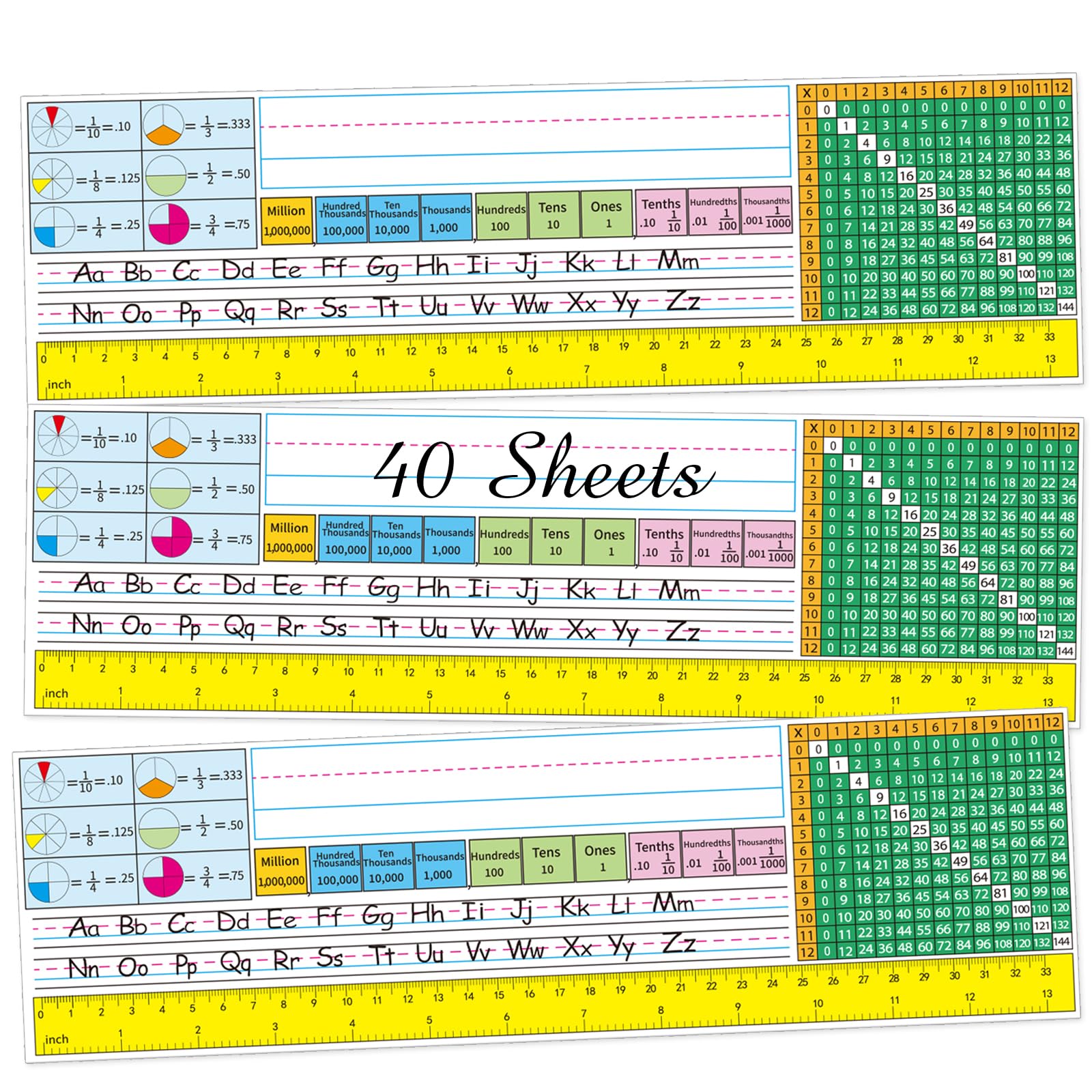 Name Tags for Classroom,40pcs Desk Nameplates,Waterproof Multipurpose ...