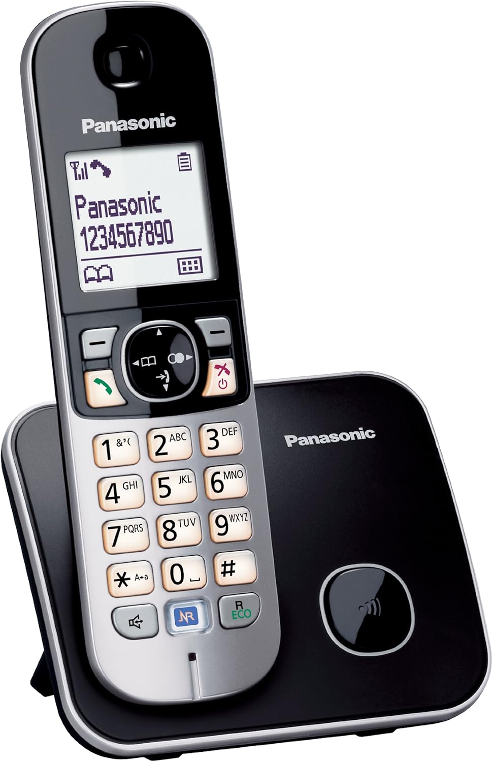 Panasonic KX-TG6821 – telephones (DECT, Desk, Black, Silver, LCD, Monophonic, Digital) – BigaMart