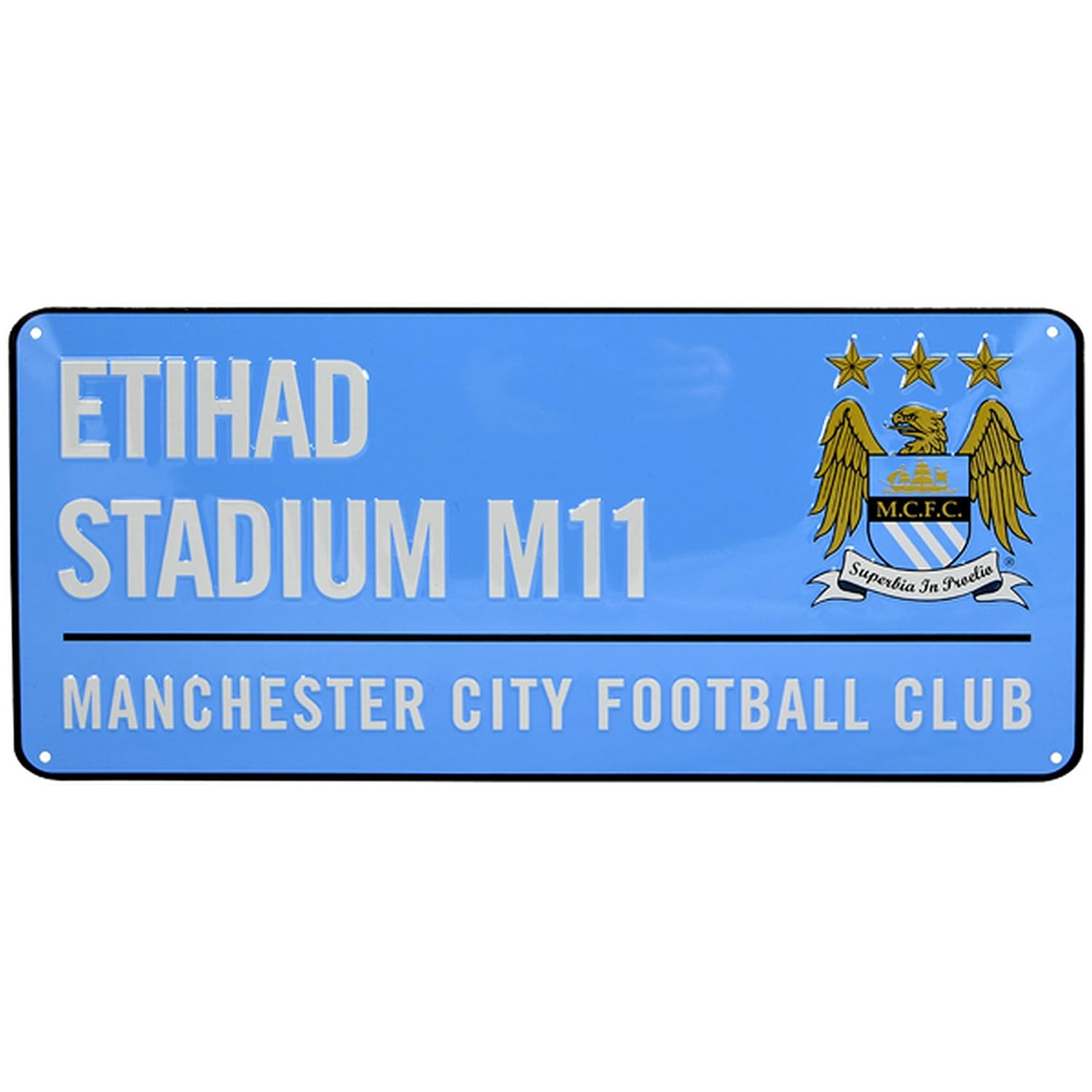 Amazon.com: Manchester City FC Etihad Stadium Street Sign - Blue Street ...