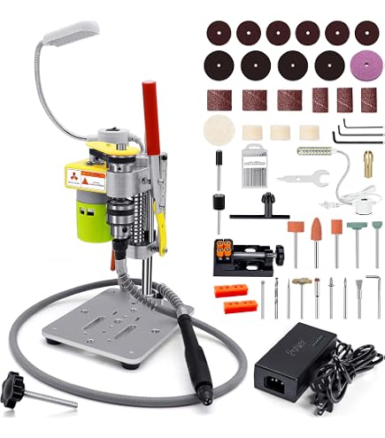 DIY Power Tools 340W Mini Tabletop Drill Press - 3-Speed Adjustable ...