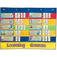 Amazon.com: Fun Express Classroom Centers Pocket Chart - 49 Pieces ...