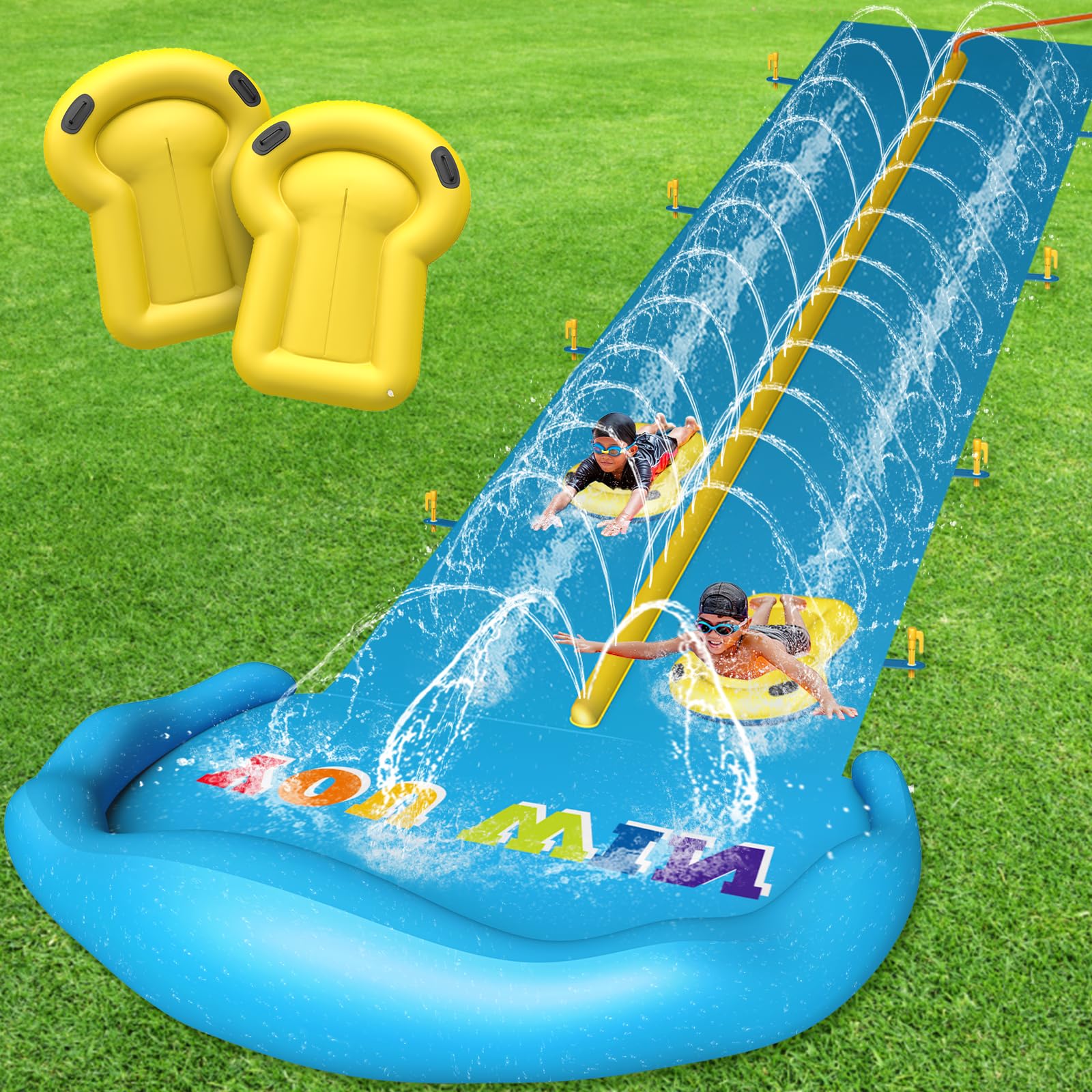 Extra Long Water Slide for Kids Adults, 32.8 FT Slip Water and Slide ...