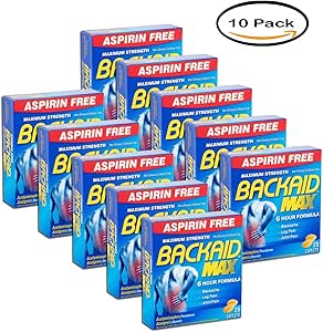 Amazon.com: PACK OF 10 - Backaid Max Backache Relief, 1000 mg, 28 ct ...