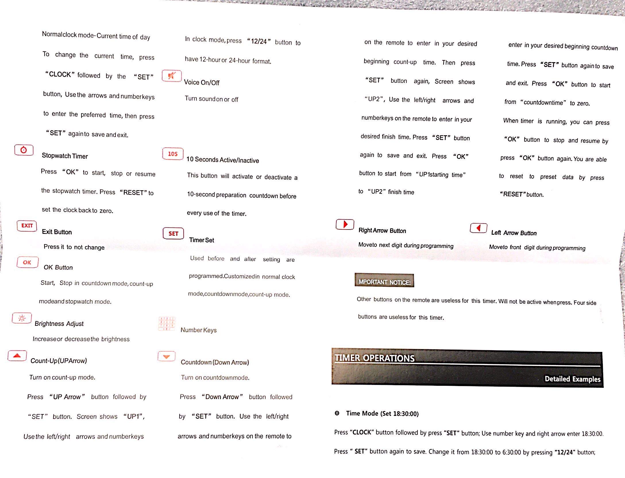 BTBSIGN LED Countdown Clock Safety Event Timer With Remote And Buttons ...