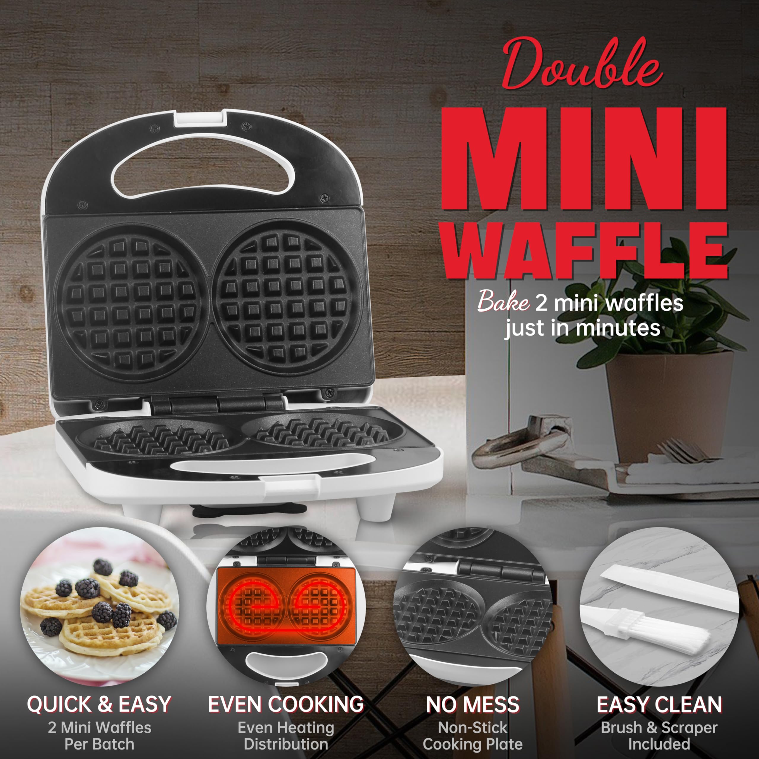 Mua Double Mini Waffle Maker Machine, Chaffle Maker, Waflera Electrica ...