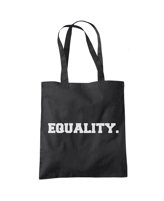Equality - Human Rights Feminist - Tote Shopper Fashion Bag - Black ...