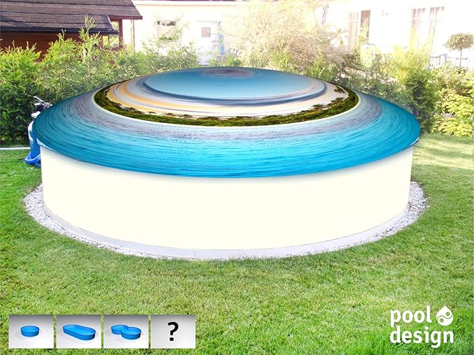 Aufblasbare Poolabdeckung * Insel * rund * bedruckt * Isle (Ø 3,5 m ...