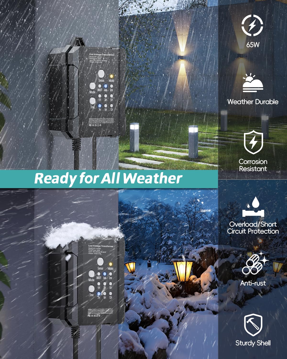 Mua HIBOITEC 65W Low Voltage Landscape Transformer, Outdoor Lighting ...