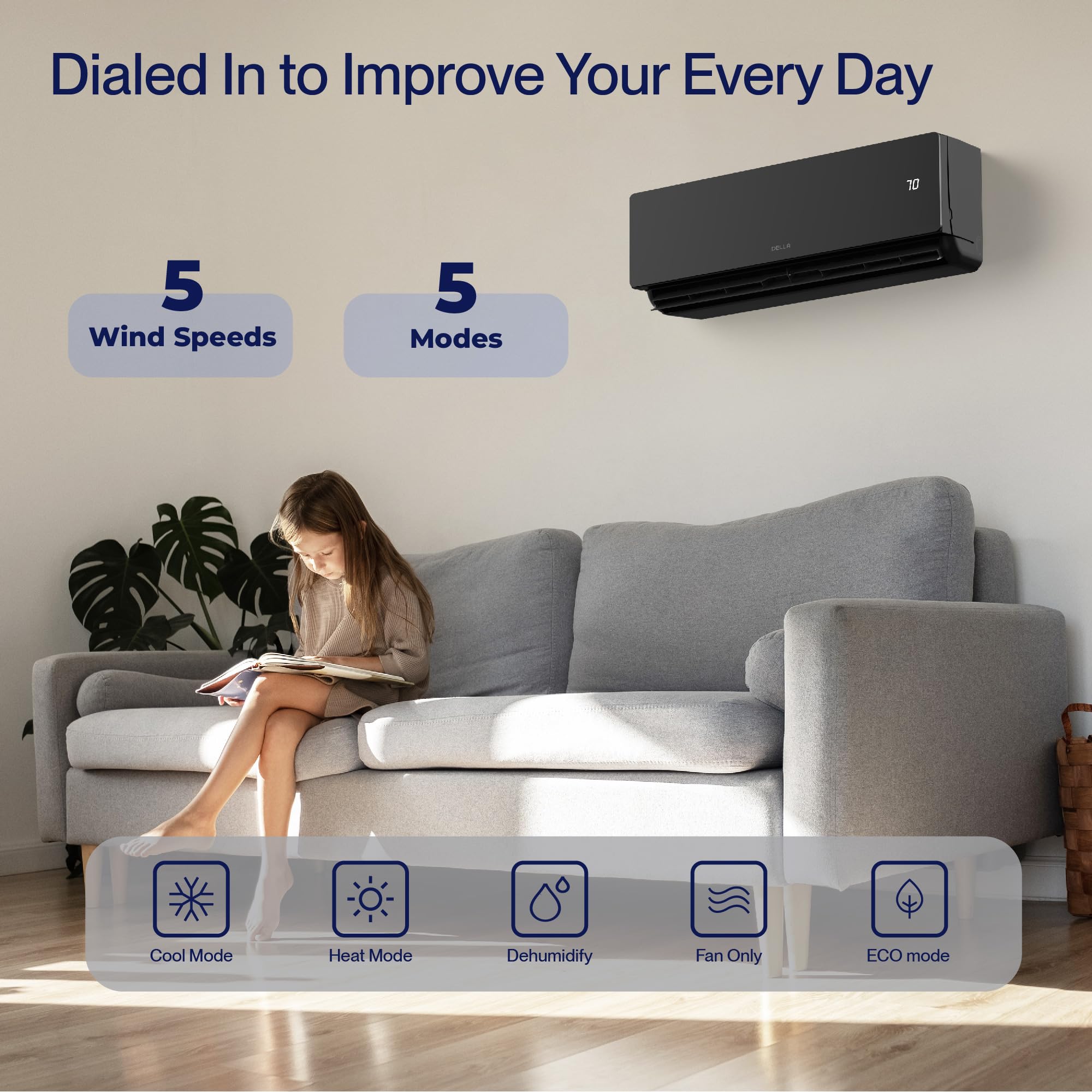 Mua DELLA Umbra Series 12000 BTU Mini Split Work with Alexa 20 SEER2 ...