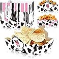 Amazon.com: Haxpacal Cow Print Disposable Paper Food Trays 24Pcs Cow ...
