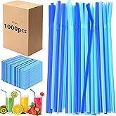 Amazon.com: Eaasty 1000 Pcs Flexible Disposable Drinking Plastic Straws ...