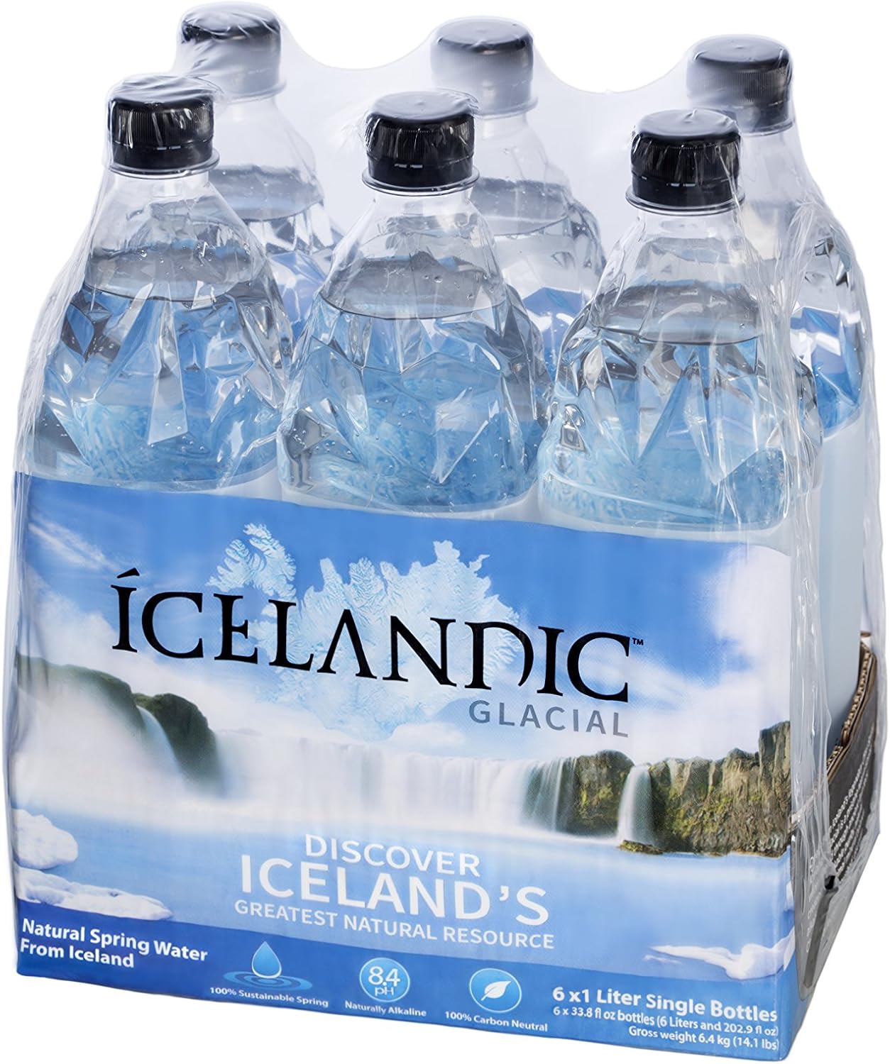 Icelandic Glacial Natural Spring Water From Iceland, Sabor Manantial, 6 ...