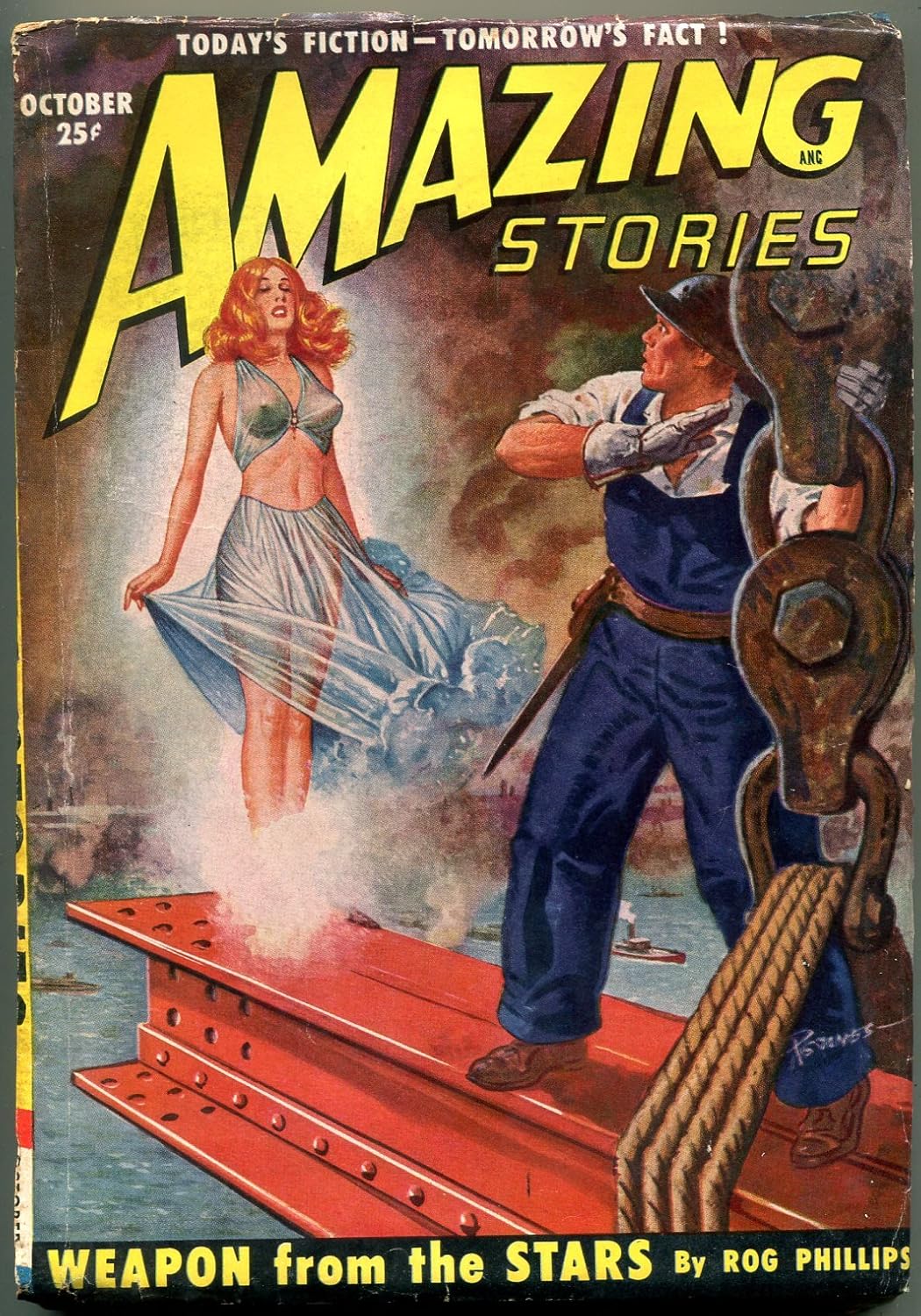 Amazing Stories Pulp October 1950- Weapon from the Stars- Headlight ...
