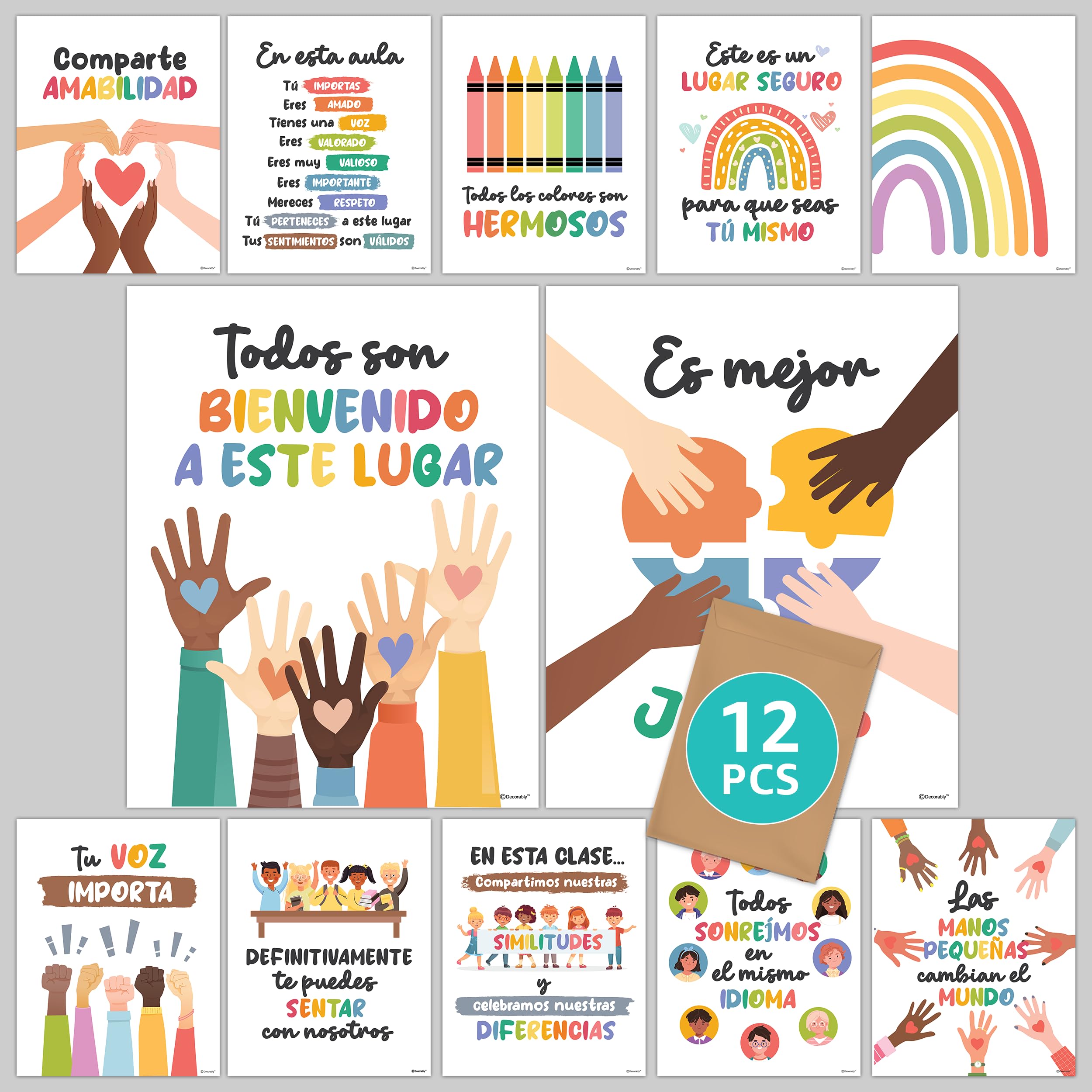 Mua 12 Spanish Classroom Posters - 11x1in Spanish Classroom Decorations ...