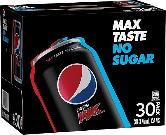 Pepsi Max Cola Soft Drink, 30 x 375ml: Amazon.com.au: Grocery & Gourmet ...