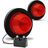 Amazon.com: TRUE MODS 2pc 2.5 Inch Round Red Beehive LED Boat Trailer ...