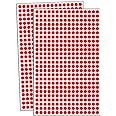 Amazon.com: 6000 Pack - 1/4" Small Dot Stickers Round Labels - Red ...