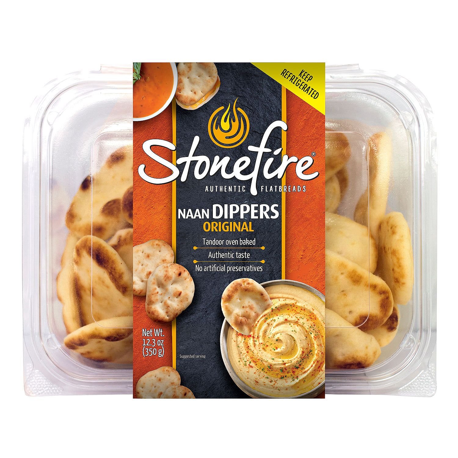 Amazon.com : STONEFIRE Authentic Flatbread Naan Dippers, 12.3 oz ...