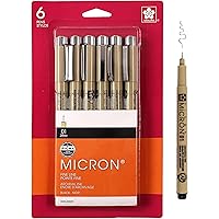 Amazon.com: SAKURA Pigma Micron Fineliner Pens - Archival Black and Colored Ink Pens - Pens for ...