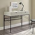 Amazon.com: Walker Edison 2 Drawer Modern Wood and Metal Computer ...