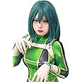 Amazon.com: DAZCOS MHA Cosplay Froppy Wig Tsuyu Asui Long Green Hair ...