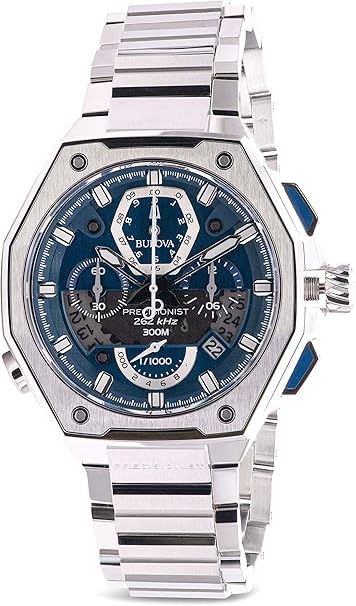 Amazon.com: Bulova Precisionist X 96B349 Stainless Steel Chronograph ...