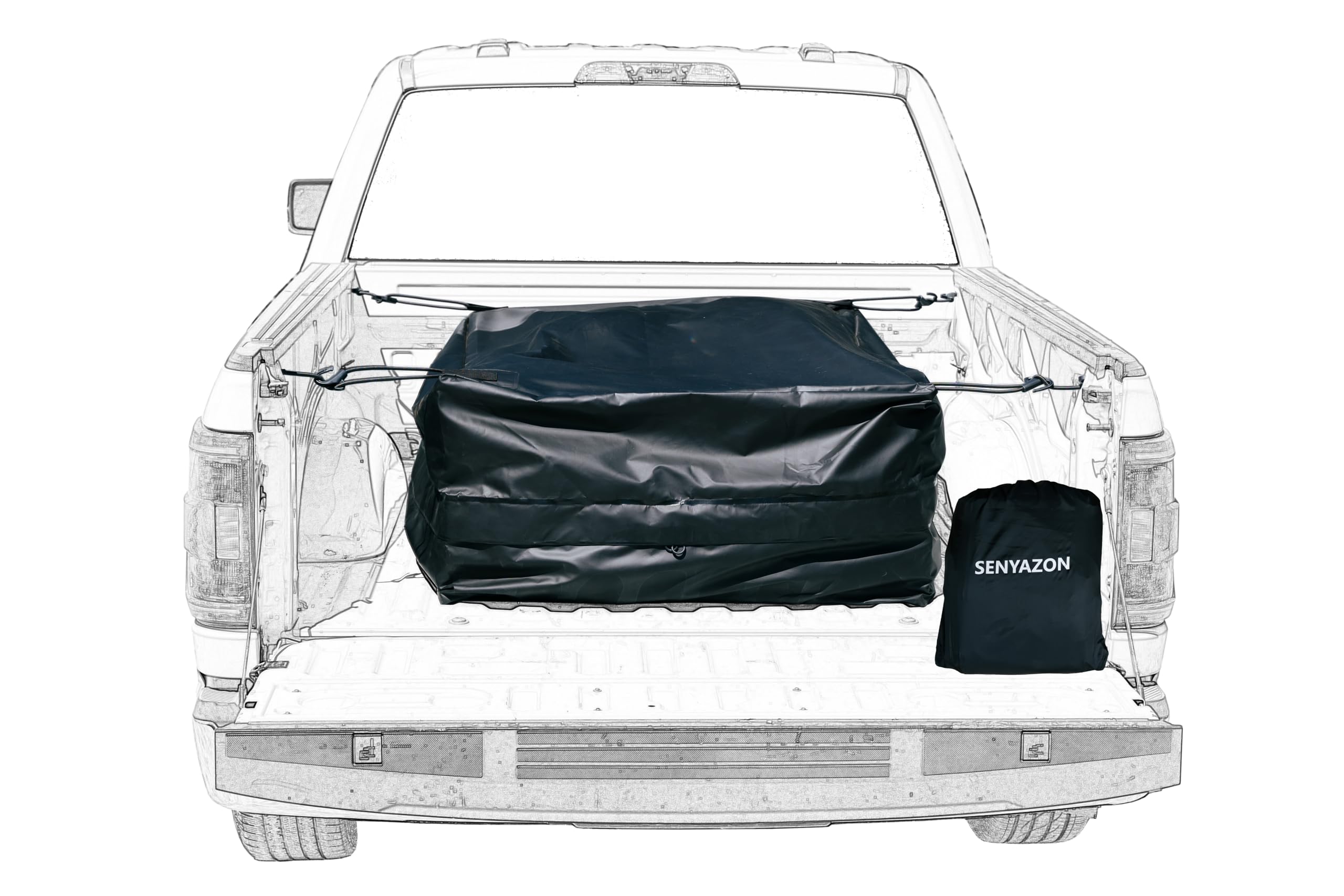 SENYAZON Truck Bed Cargo Bag, Waterproof Pickup Bed Storage, Vehicle ...